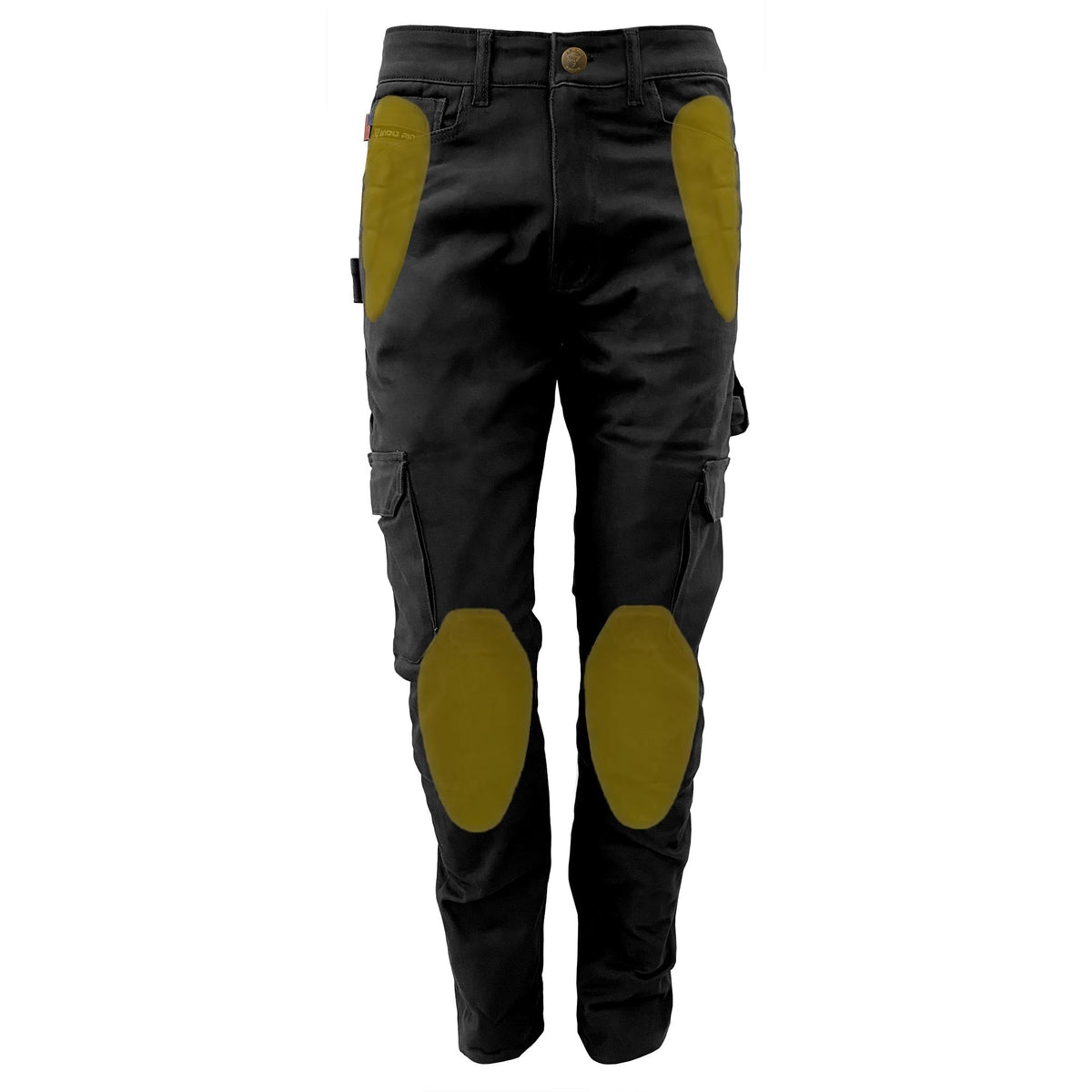 Straight Leg Cargo Pants - Black with Pads | Build Kit Boards