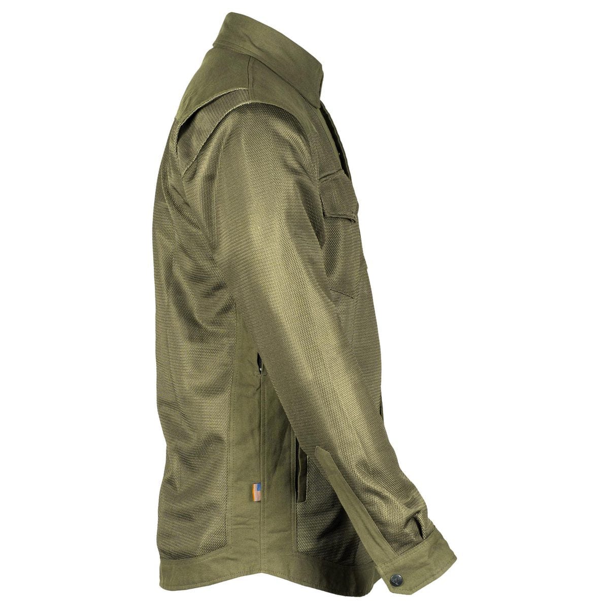 Protective Summer Mesh Shirt - Army Green Solid with Pads | Build Kit ...