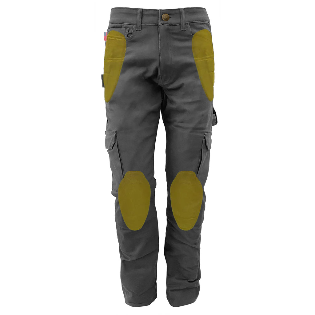 Relaxed Fit Cargo Pants - Grey with Pads | Build Kit Boards