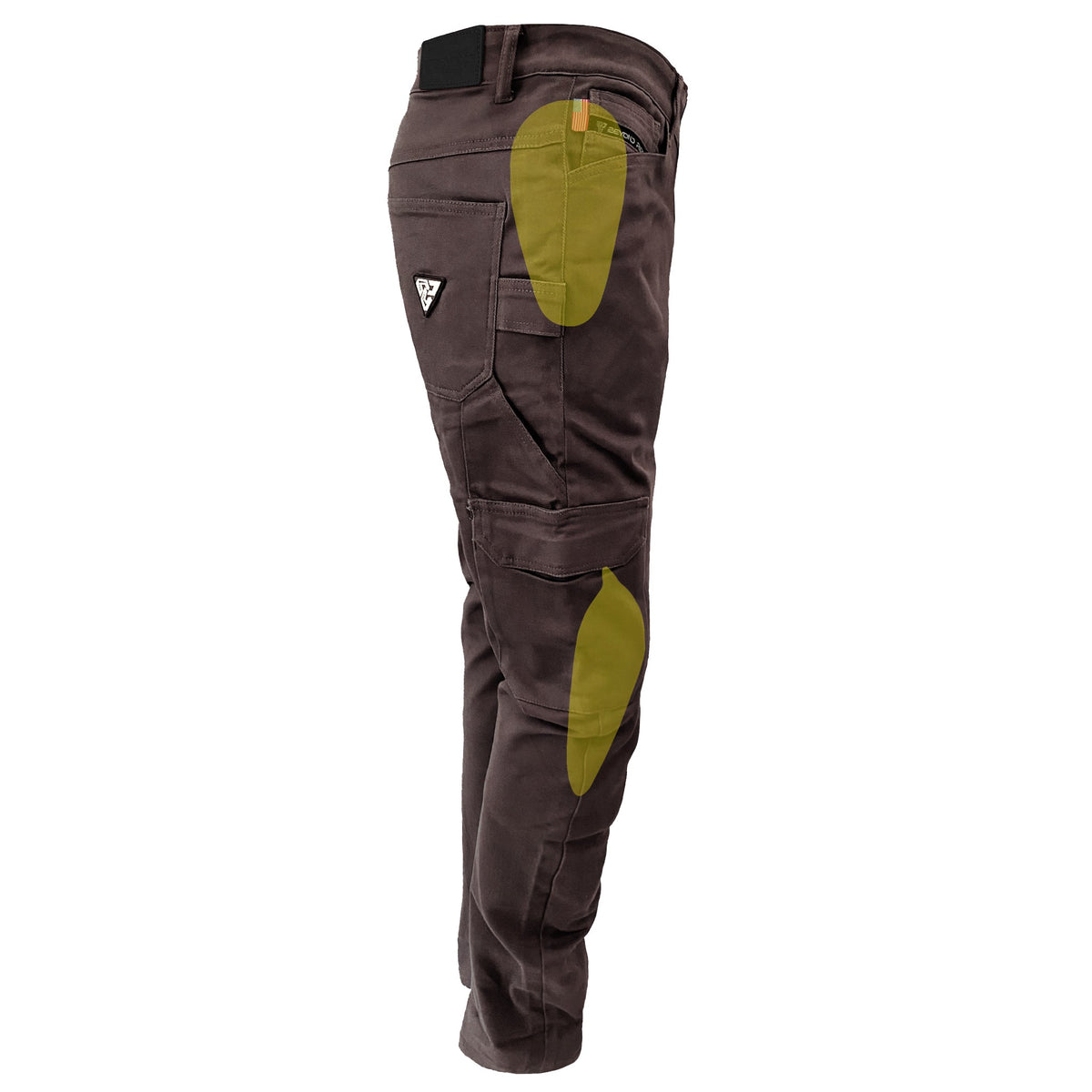 Straight Leg Cargo Pants - Dark Coffee with Pads | Build Kit Boards