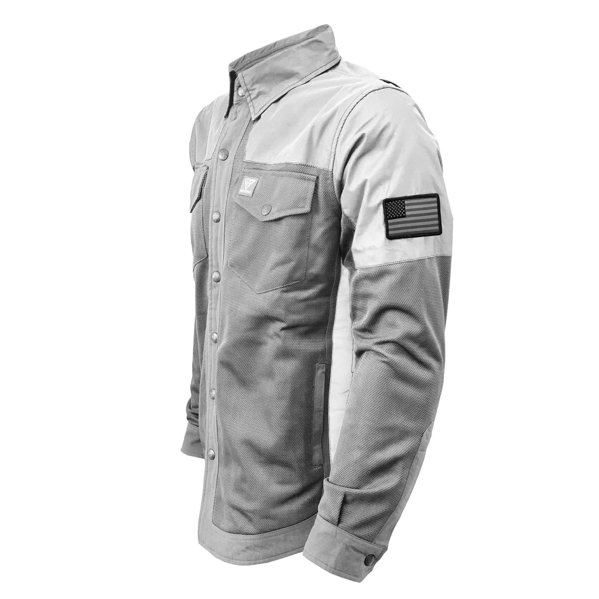 Summer Mesh Reflective Shirt "Twilight Titanium" - Gray with Pads ...