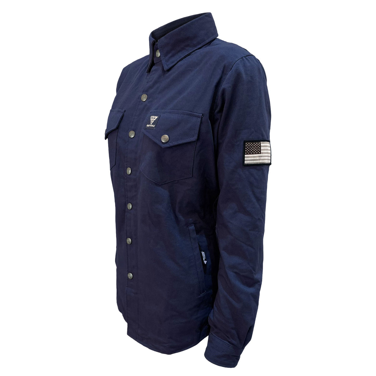 Protective Canvas Jacket for Women - Navy Blue with Pads | Build Kit Boards